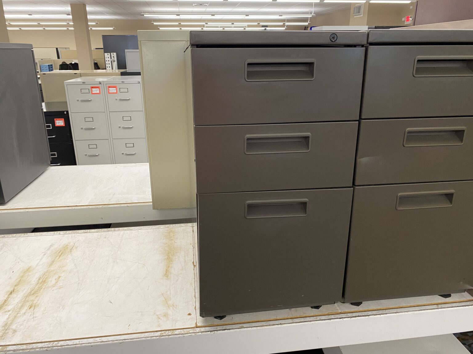 Brown Steel Box/Box/File Pedestal File- Used - Welter Storage