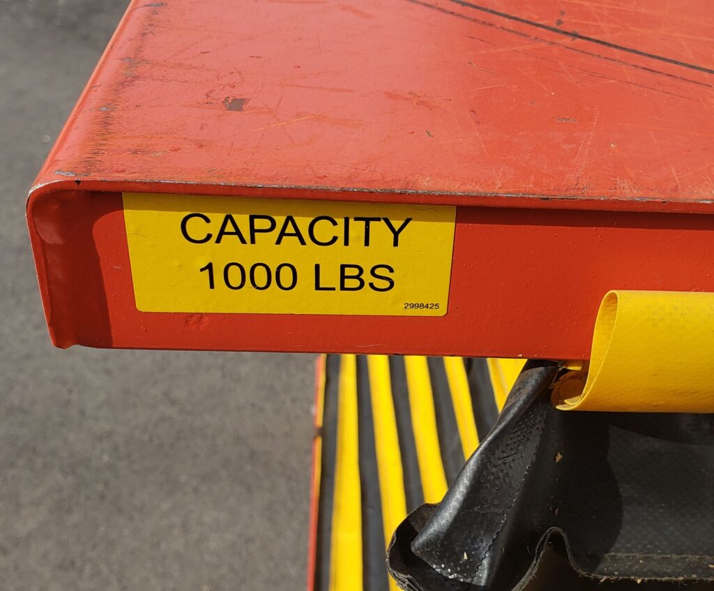 **SOLD** Presto 40"x48" 1000# Cap. Portable Power Lift Table with ...