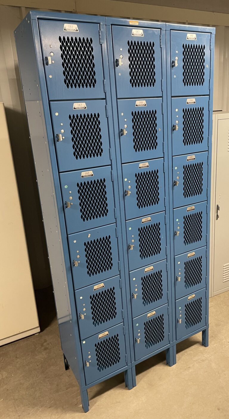 Cube Door 12″x15″x16" (78″ tall) Blue Lockers / Set of 18 Doors – Used ...