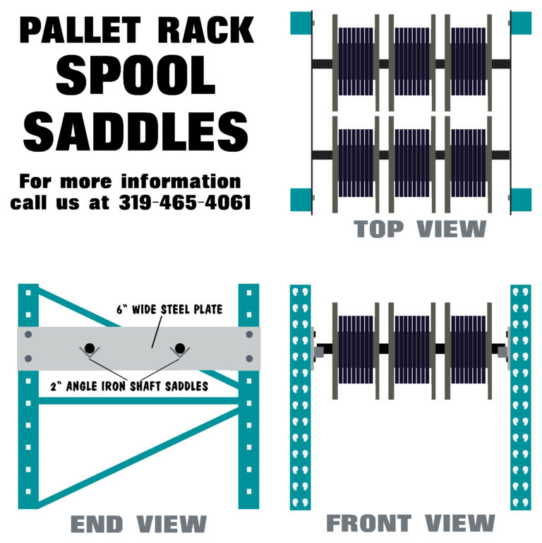Pallet Rack Spool Cradle - Made To Order - Welter Storage