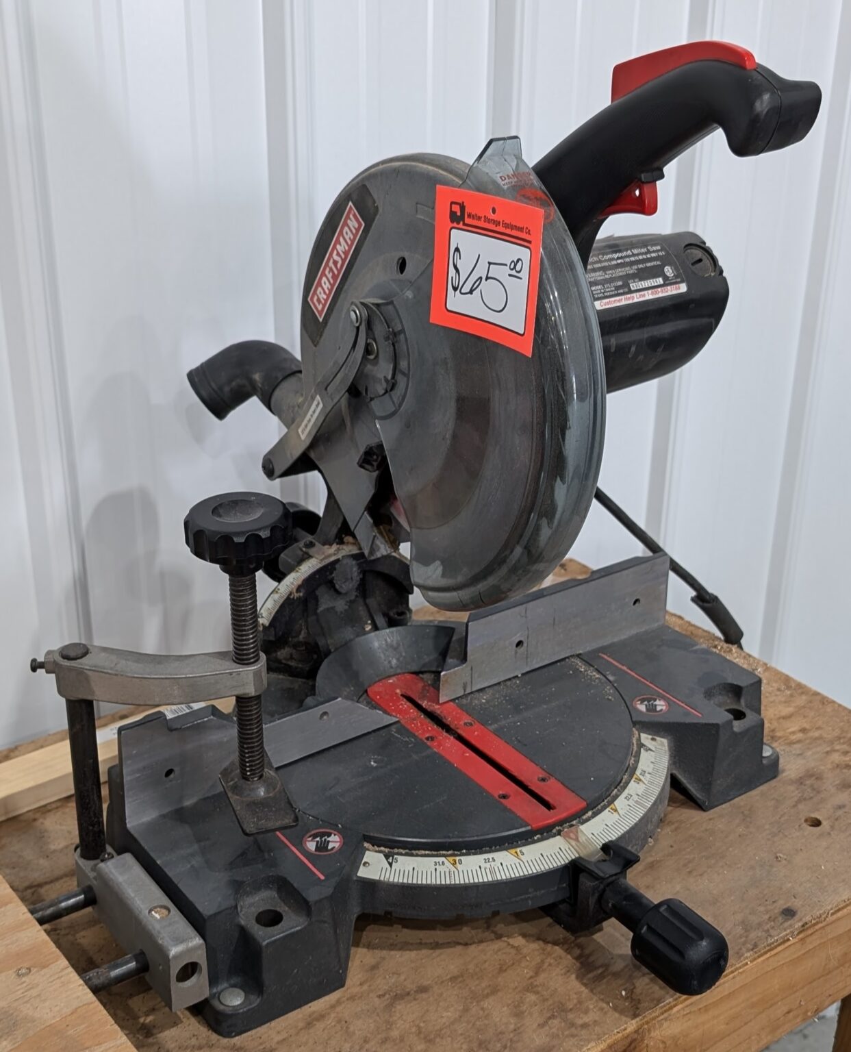 Craftsman 10 inch Compound Miter Saw w/ Mobile Stand - Used - Welter Storage