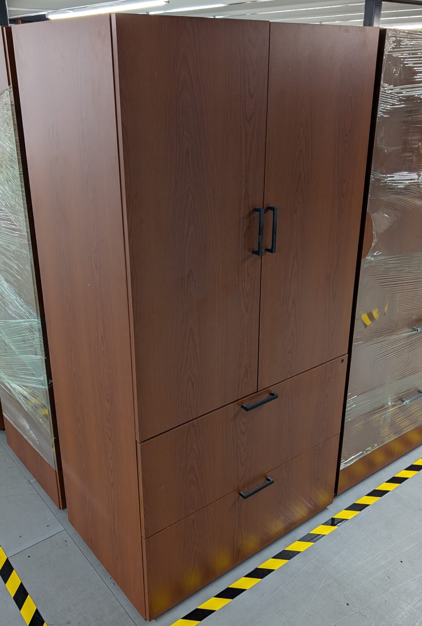 Cherry 3'x2'x6'H Lateral Storage Multi-File Cabinet - Used - Welter Storage