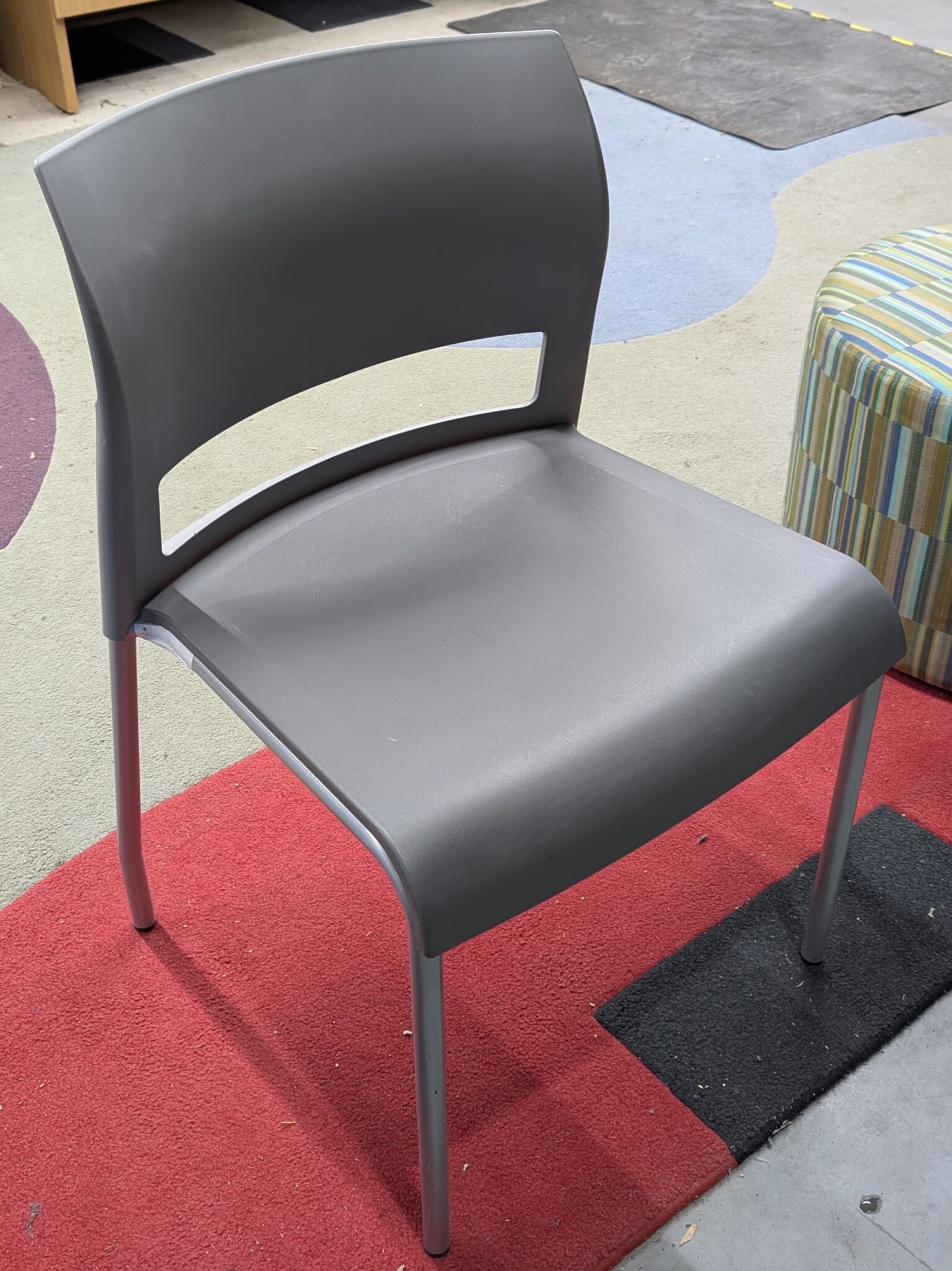 Steelcase Move Grey Plastic Stacking Guest Chairs - Used - Welter Storage